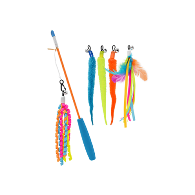 Multipet™ Cat Teaser with Interchangeable Attachments – Pet Circus